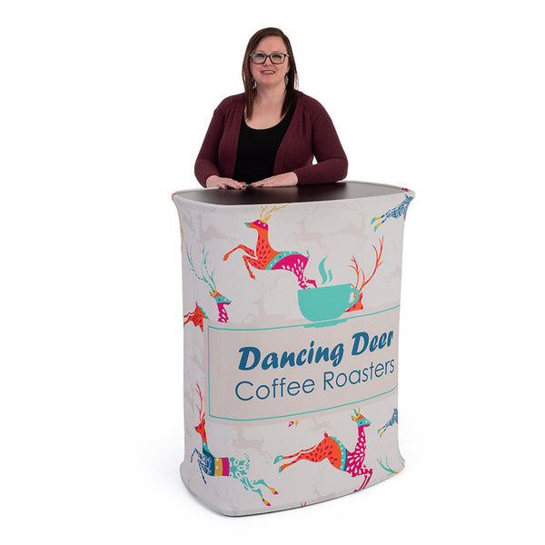 Rectangular Fabric Pop Up Podium Counter Display – 314 Display