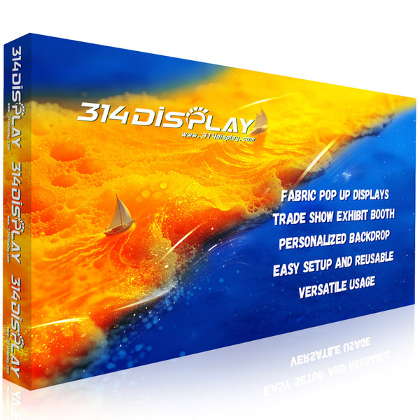 GRAPHIC ONLY - 15 Ft Fabric Pop Up Display - 89"H Straight Replacement ...