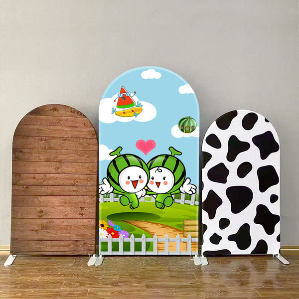 Custom 3 Pcs Heavy Duty Trio Arch Frame Backdrop （Aluminum Frame + Cov ...