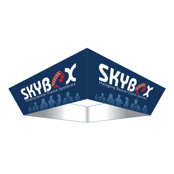 12ft x 4 ft. Tapered Square Overhead Hanging Banner - Trade Show Ceili ...